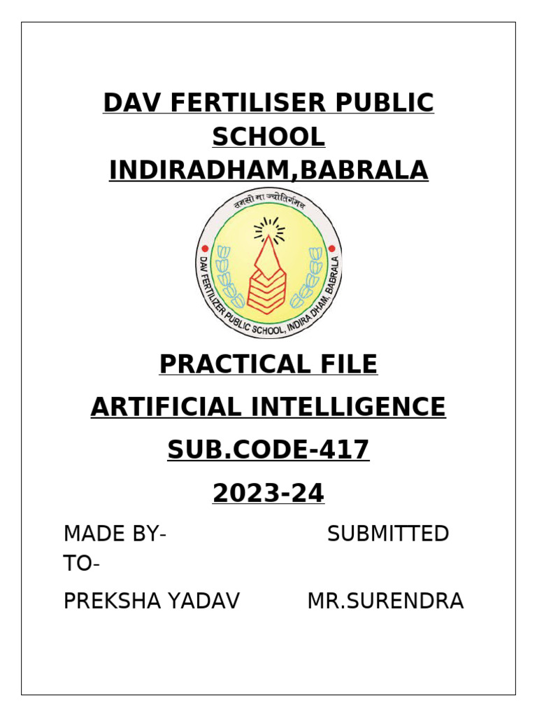 Preksha Ai Practical Class 10th - 070428 | PDF | Chess Openings | Chess