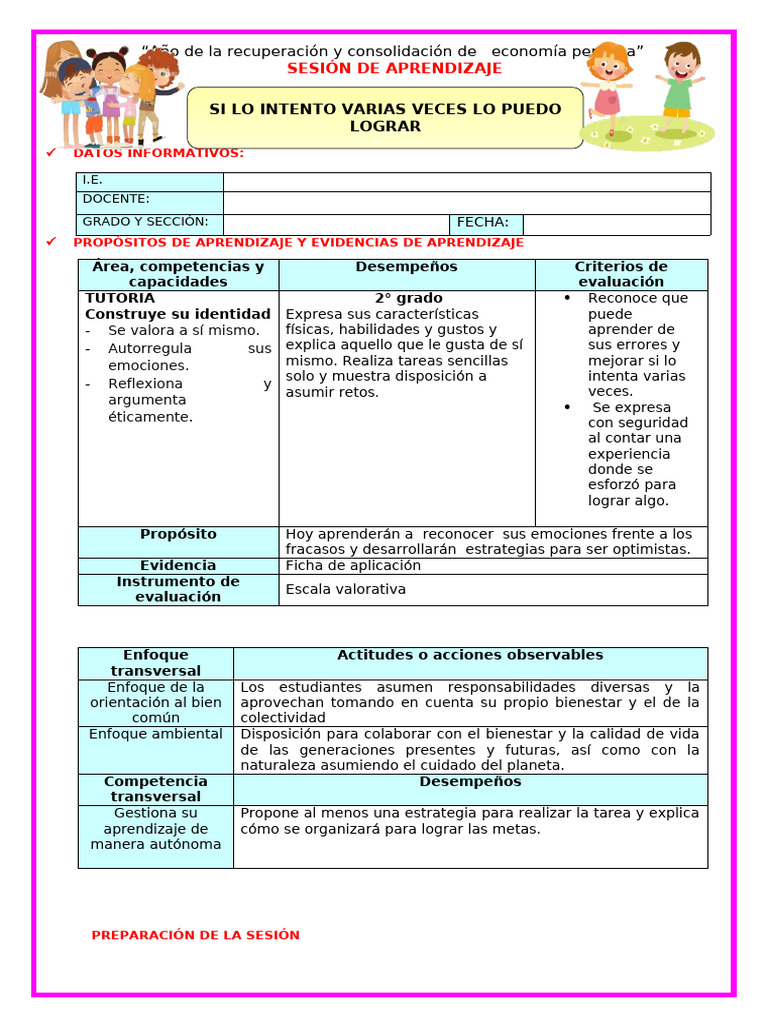 2º U3 S3 Sesion D5 Tutoria Si Lo Intento Varias Veces Lo Puedo Lograr ...