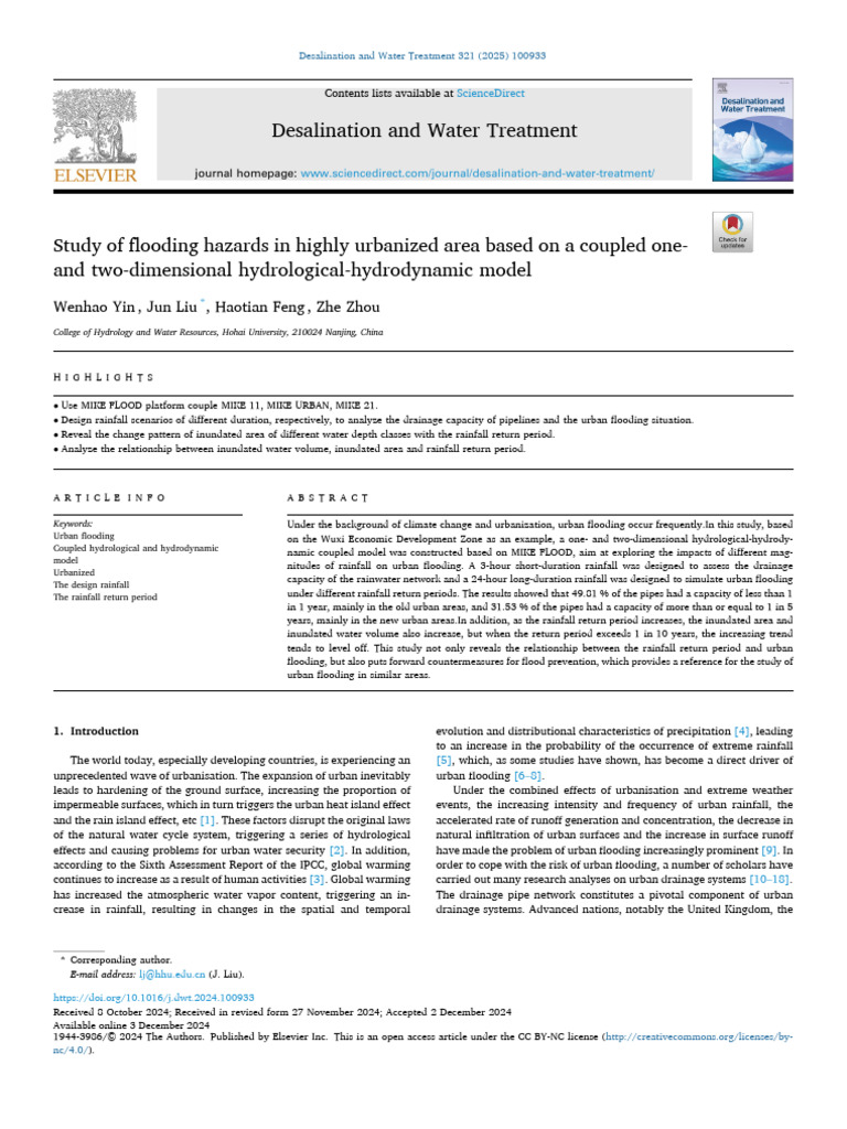 Modelo Hidrologico-Hidrodinamico | PDF | Flood | Surface Runoff
