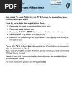 Personal Public Service (PPS) Number: For Children Under 18 Years of ...