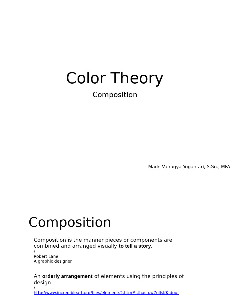 Key Principles of Visual Composition | PDF