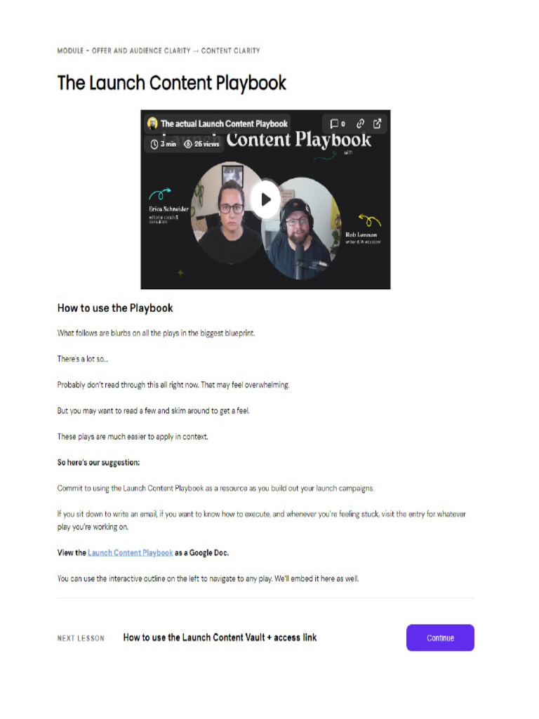 Launch Content Playbook Guide | PDF