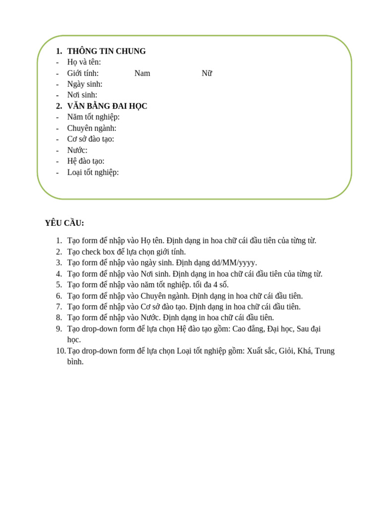 BT Form 2 | PDF