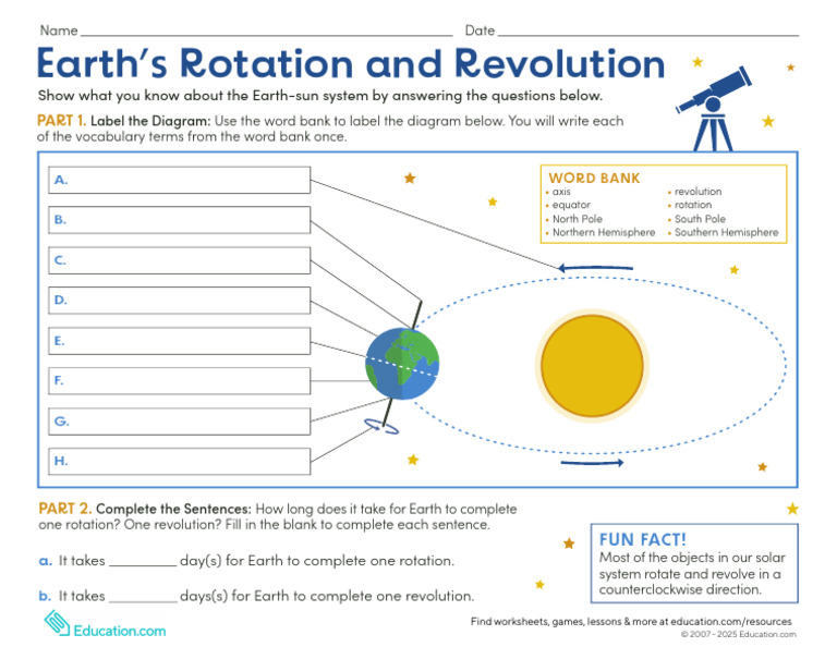Earths Rotation and Revolution | PDF