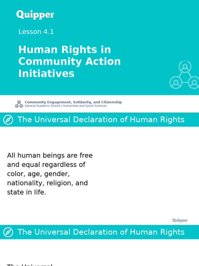 Q4.W1.1 Human Rights in Community Action Initiatives | PDF | Rights ...