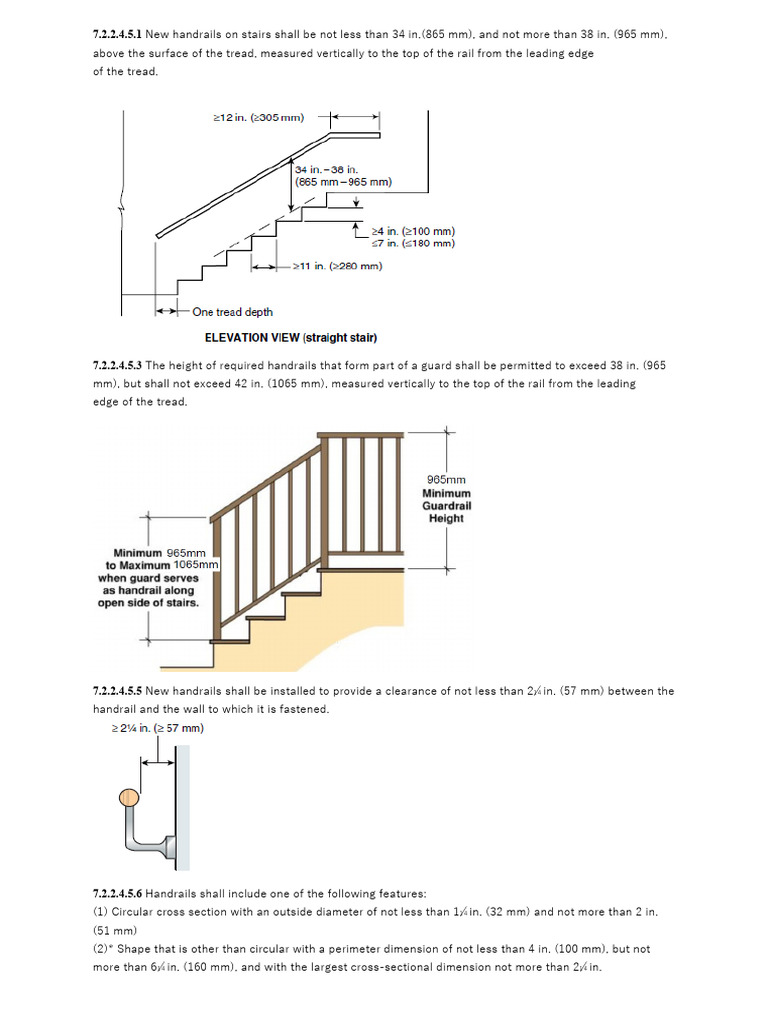 NFPA Handrail & Guard Design | PDF | Stairs