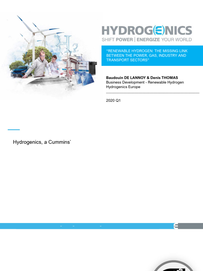 2020Q1 HYDROGENICS Renewable Hydrogen V2-Compressed | PDF | Hydrogen Economy | Energy Technology