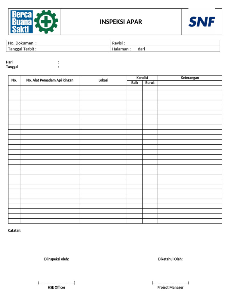 Form Checklist APAR | PDF