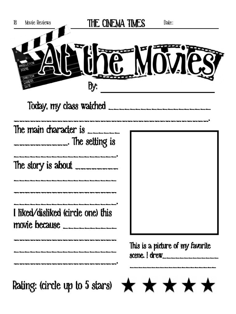 The Movies: Rating: (Circle Up To 5 Stars) | PDF