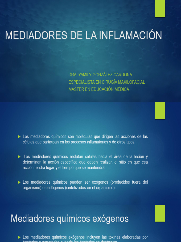 Mediadores de La Inflamación | PDF | Inflamación | Citocina