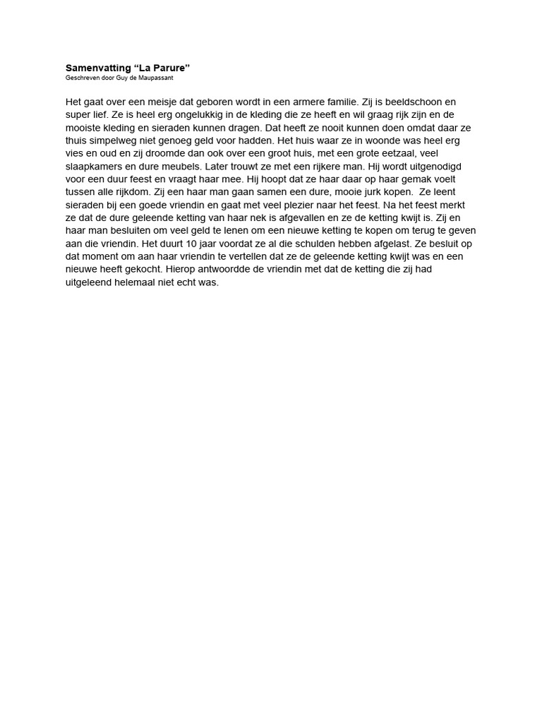 La Parure | PDF