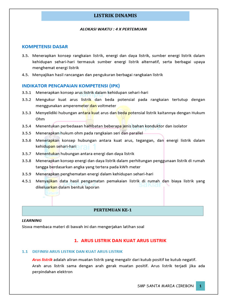 E Modul Listrik Dinamis Ke-1 | PDF
