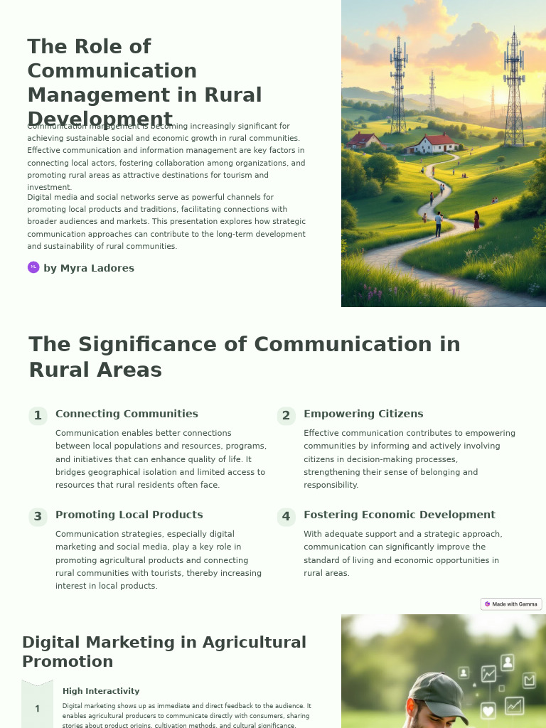 The Role of Communication Management in Rural Development | PDF ...