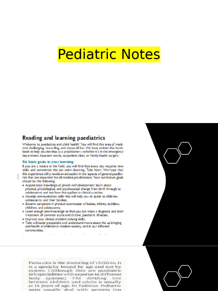 Pediatric Notes | PDF