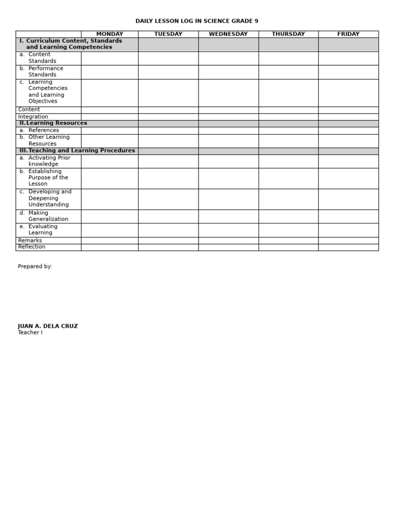 DLL Template Corrected | PDF