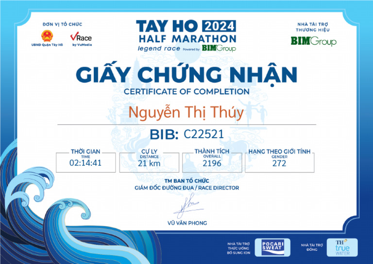 Race Certificate | PDF