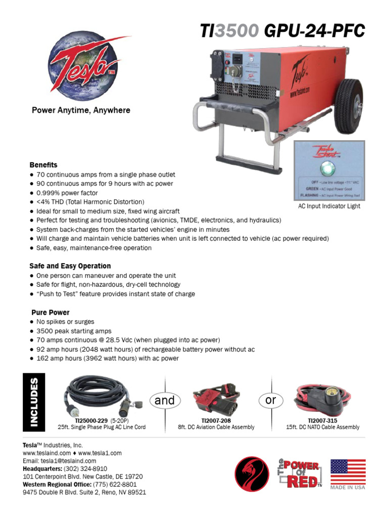 Ti3500 Gpu 24 PFC Techsheet | PDF | Ac Power | Electric Power