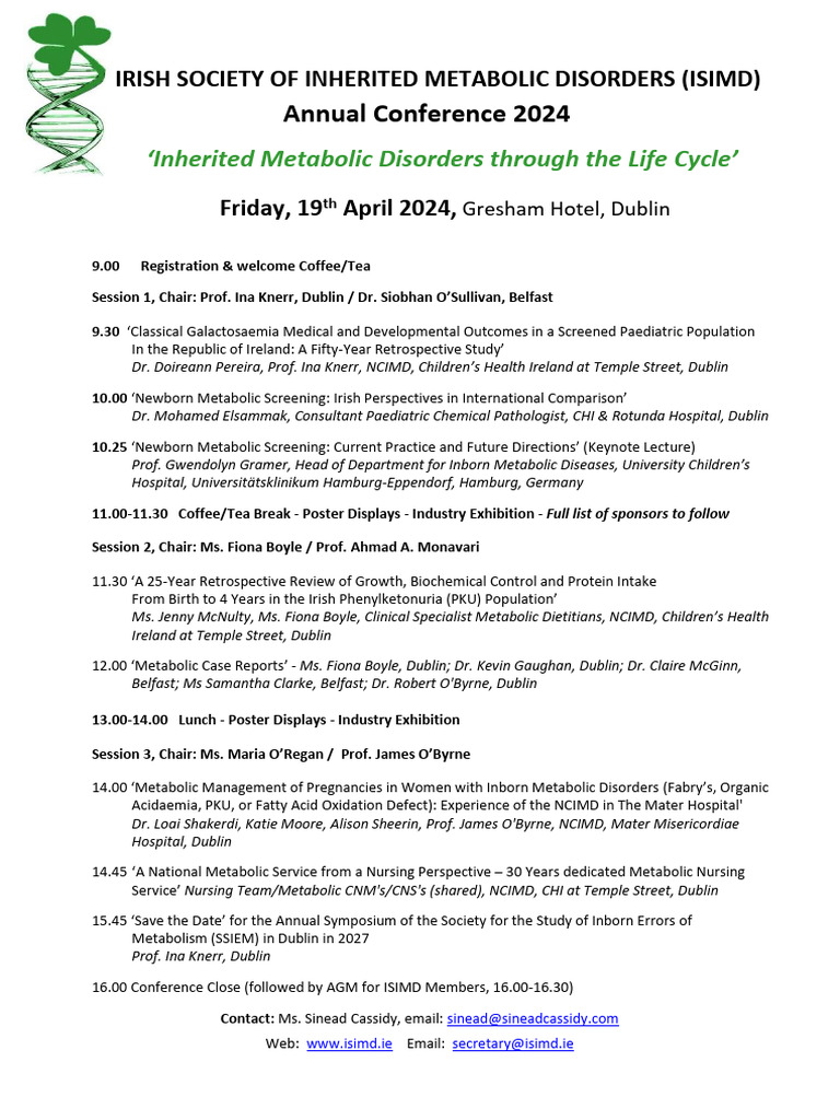 ISIMD Annual Conference 2024 Details | PDF | Clinical Medicine | Human ...