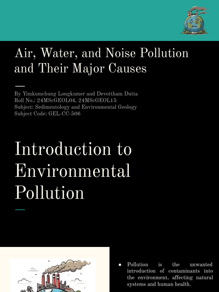Air, Water, Noise Pollution | PDF | Water Pollution | N Ox