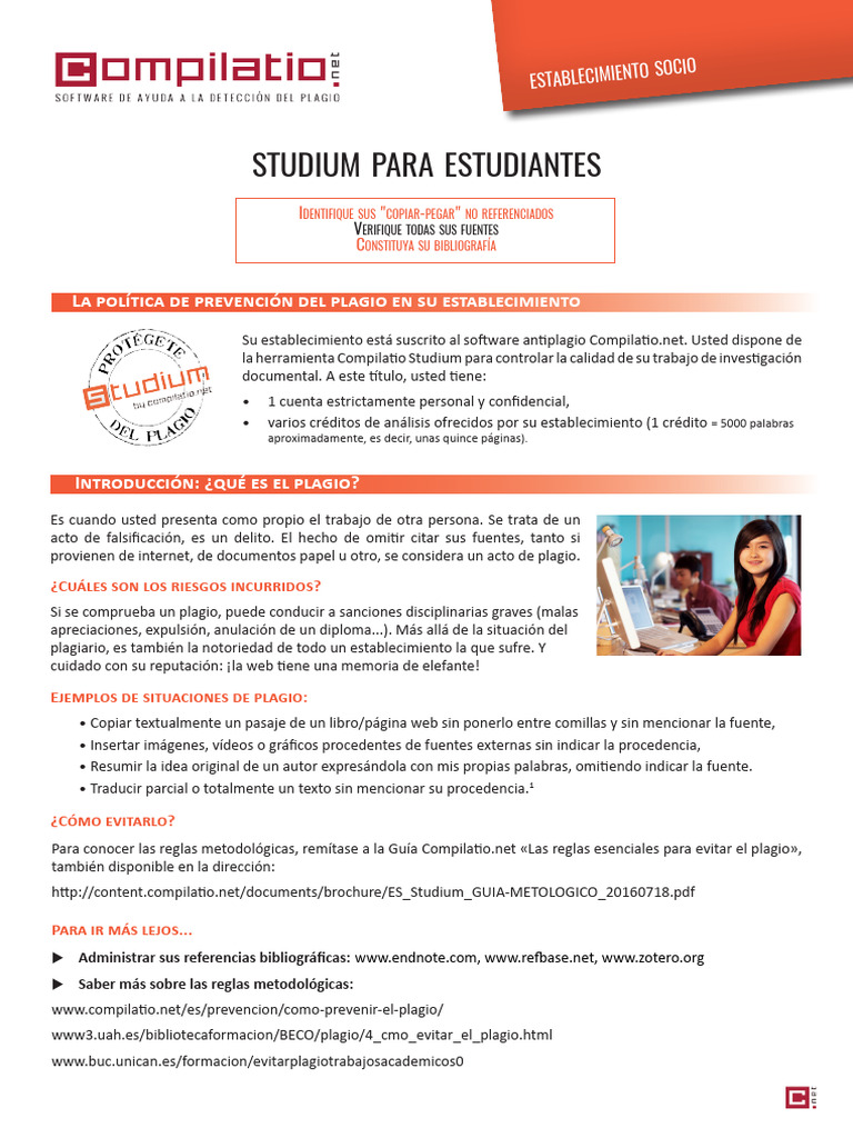 Guía de Uso de Compilatio Studium | PDF | Plagio | Red mundial