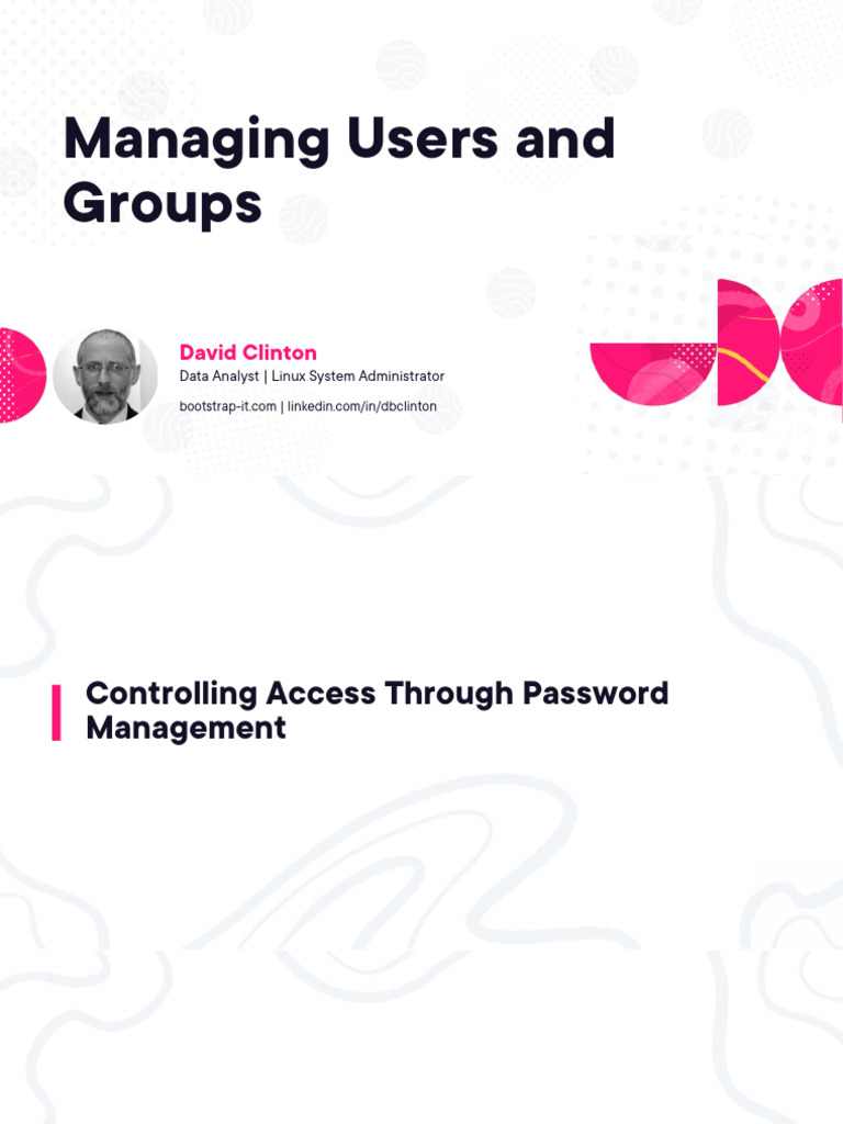 Managing Users and Groups Slides | PDF