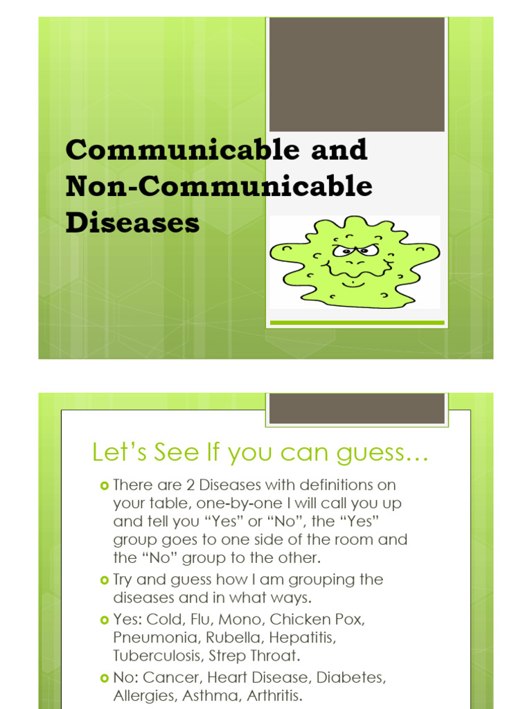 Communicable and Non Communicable Diseases | PDF | Sexually Transmitted ...