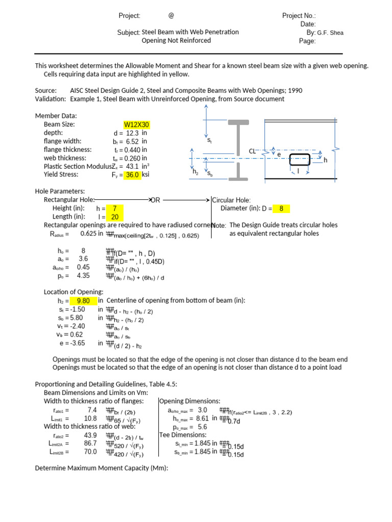 Steel Beams With Web Openings | PDF | Beam (Structure) | Mechanical Engineering