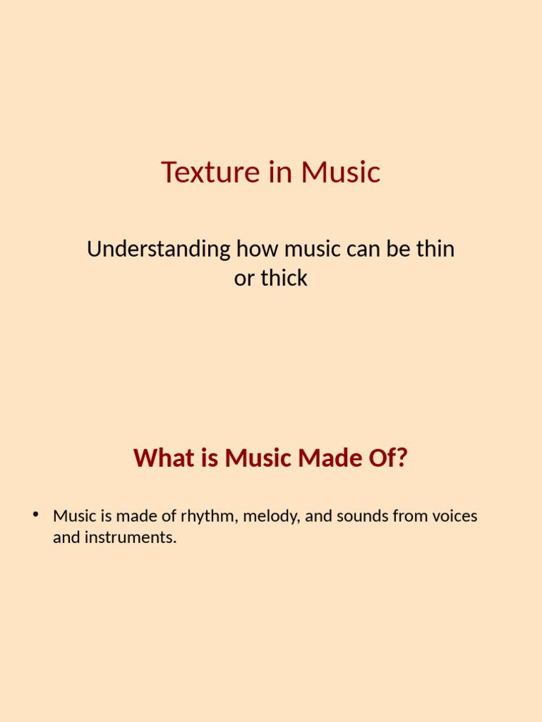 Texture in Music Themed Fixed | PDF