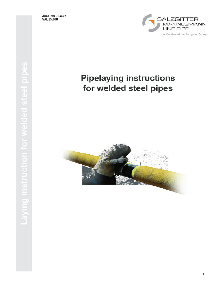 SMLP Laying Instructions Welded Steel Pipes | PDF | Pipe (Fluid Conveyance) | Welding