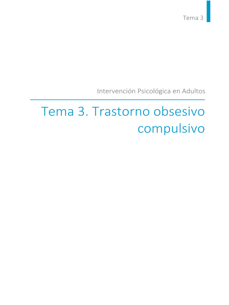 3-Tema 3 | PDF | Desorden obsesivo compulsivo | Terapia de conducta ...