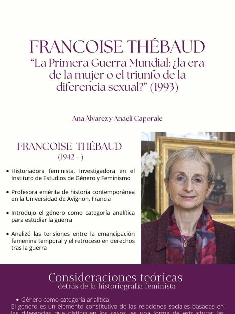 Thebaud Presentación | PDF | Mujer | Feminismo