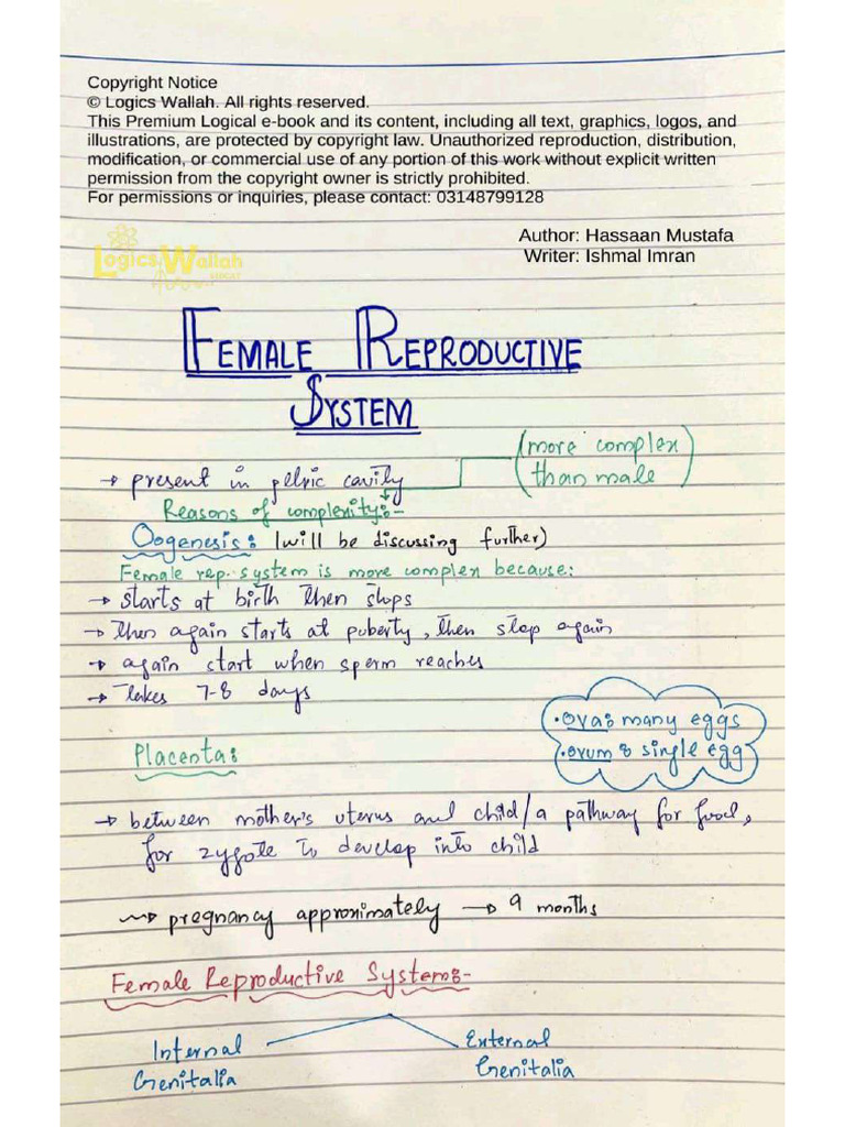 Female Reproductive System | PDF
