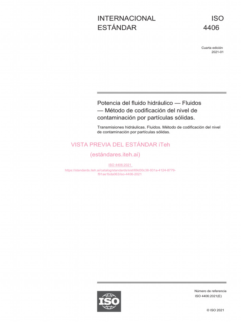 Iso-4406-2021 Español | PDF | Organización internacional para la estandarización