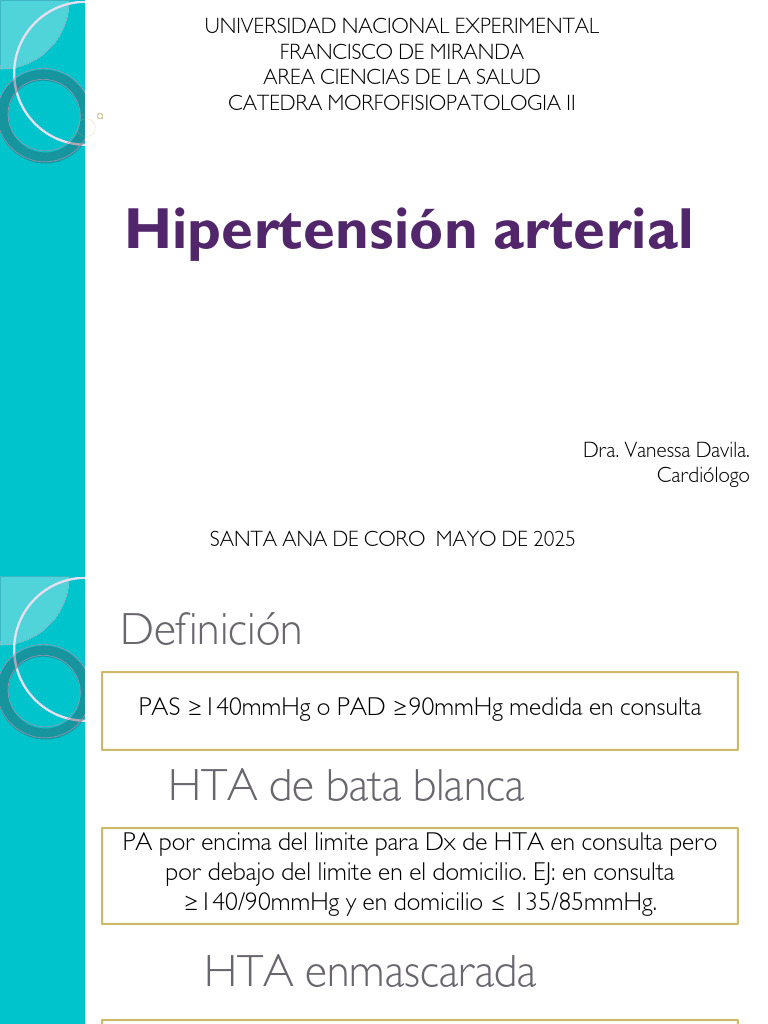 hta mayo 2025.pptx_20250524_104040_0000 | PDF | Hipertensión | Medicina ...