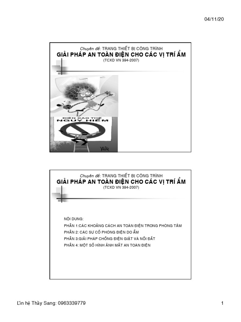 Giaûi Phaùp An Toaøn Ñieän Cho Caùc Vò Trí Aåm | PDF