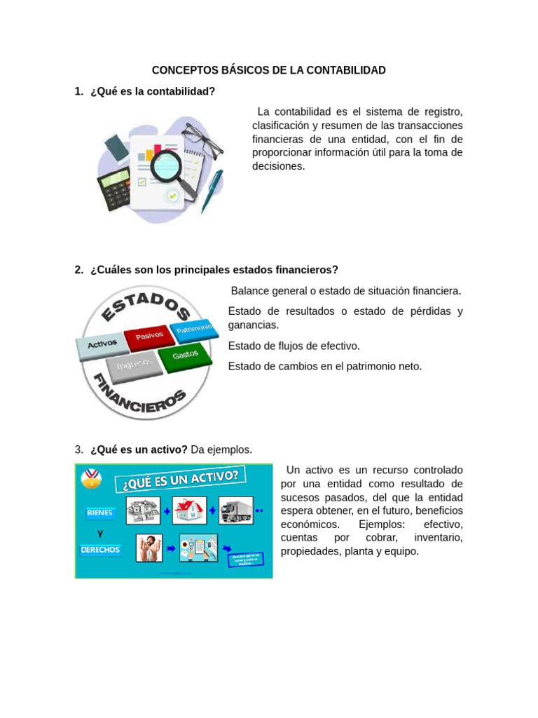 Conceptos Básicos de La Contabilidad | PDF | Contabilidad | Valor neto