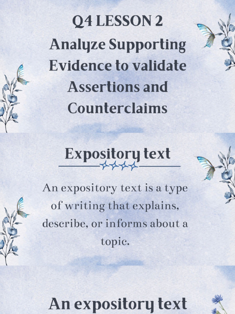 Lesson 2 Supporting Evidence | PDF