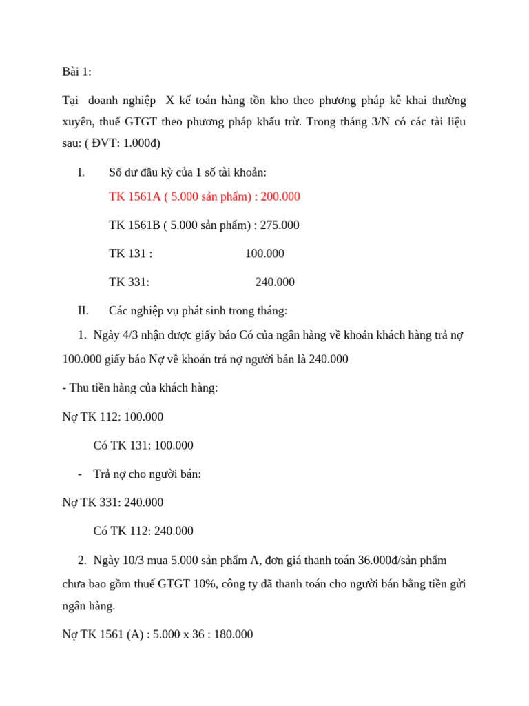 Bài Tập Môn Kttmdv | PDF