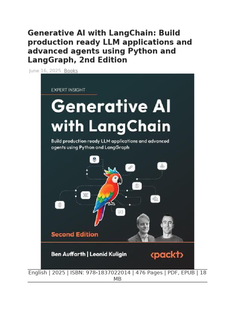 Generative AI With LangChain | PDF | Artificial Intelligence | Intelligence (AI) & Semantics