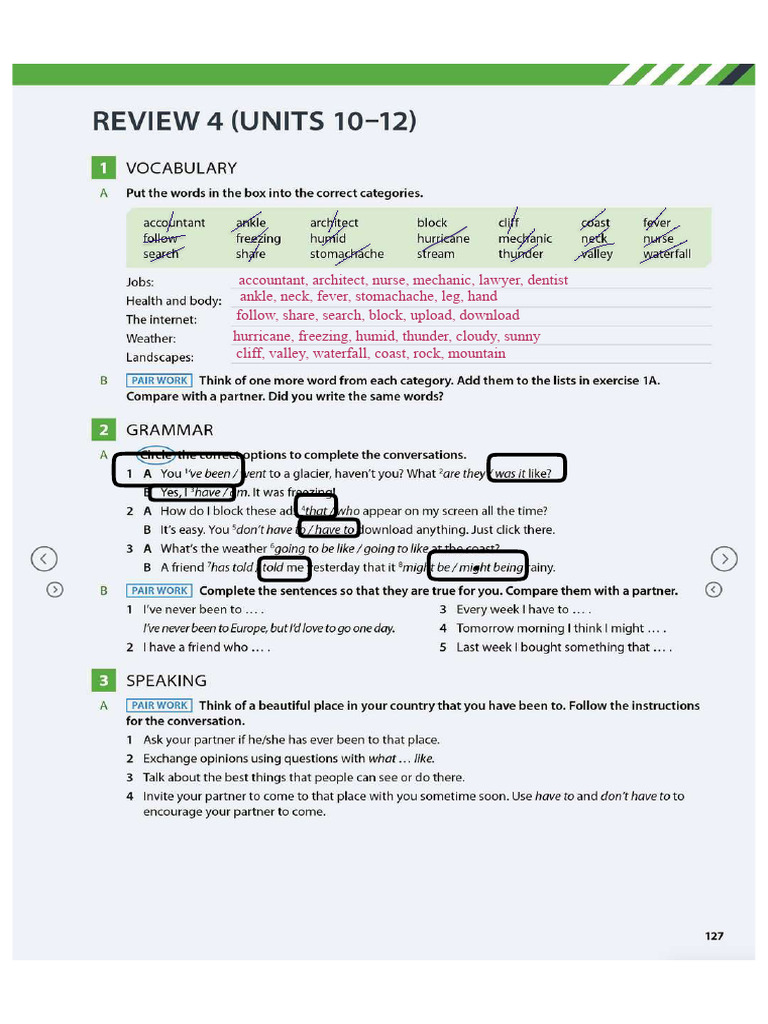 Evolve 2 Student's Book - Final Review | PDF