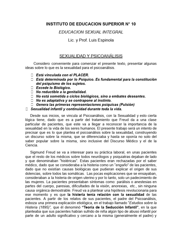 Sexualidad y Psicoan-Lisis | PDF | Sicología | Ciencias del comportamiento