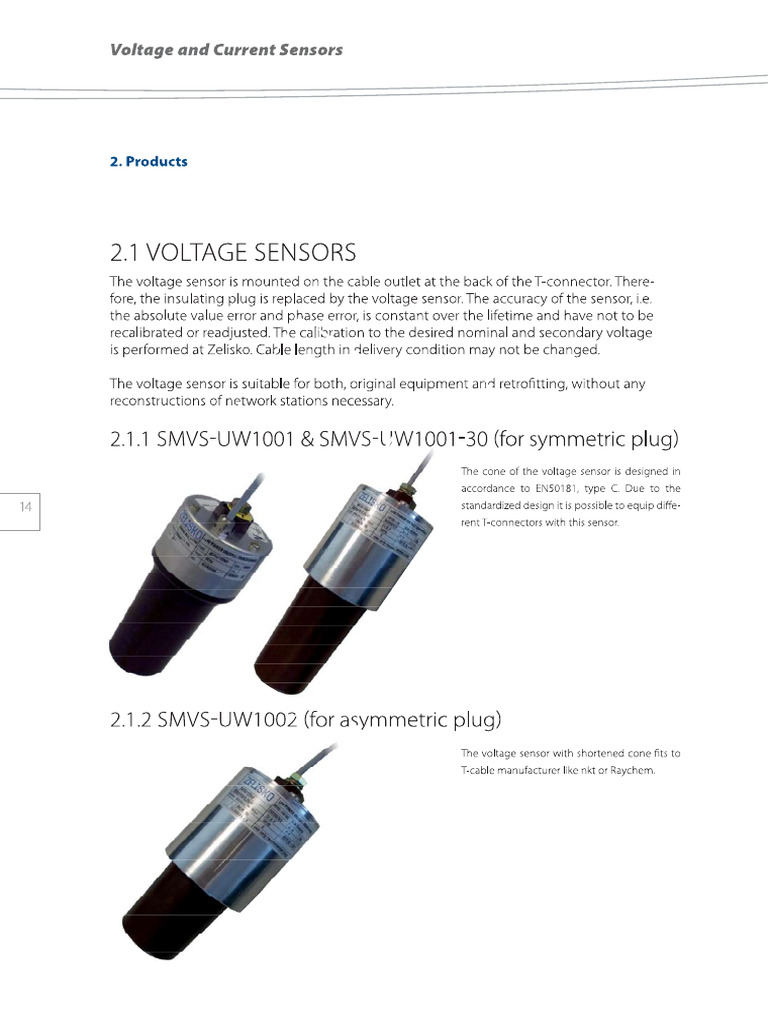 ZELISKO - Voltage Sensor - Catalog - Compressed | PDF