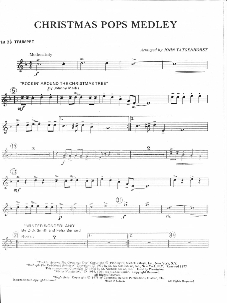 Xmas Pops Medley - Trumpet - 1 Oech Harm JNR Arr Tatgenhorst | PDF
