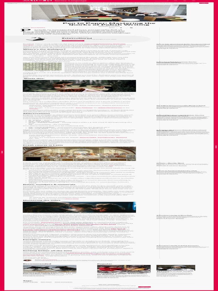 Polish Writing, Culture | PDF | Quotation Mark | English Language