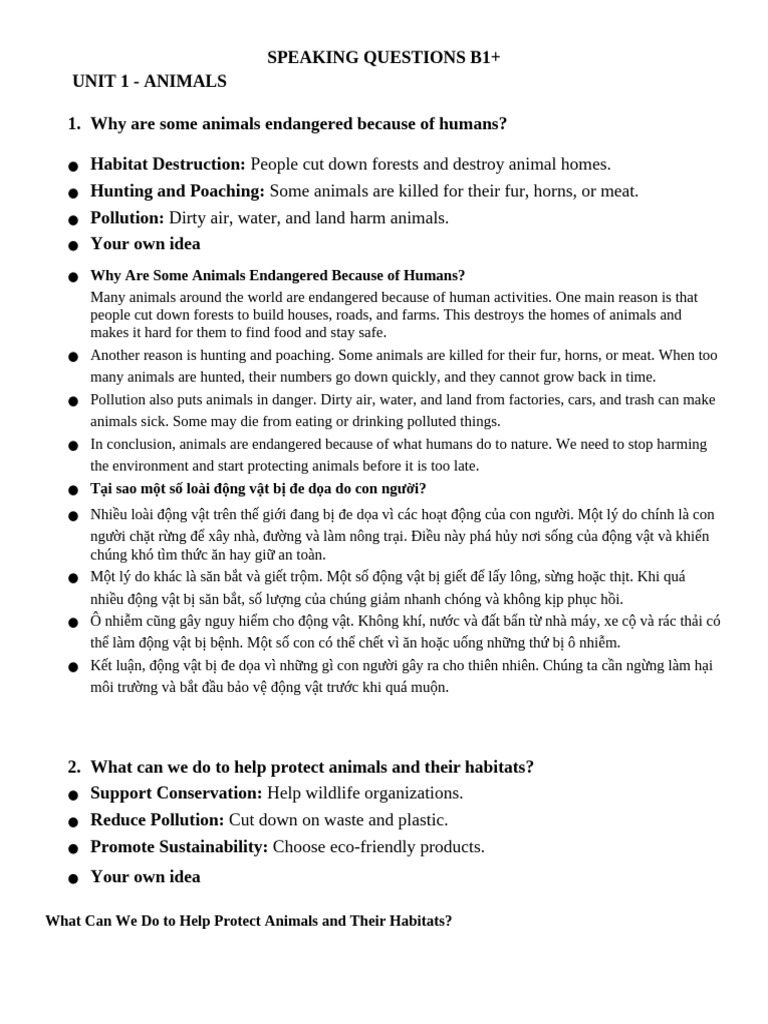 SPEAKING B1+ (AutoRecovered) | PDF