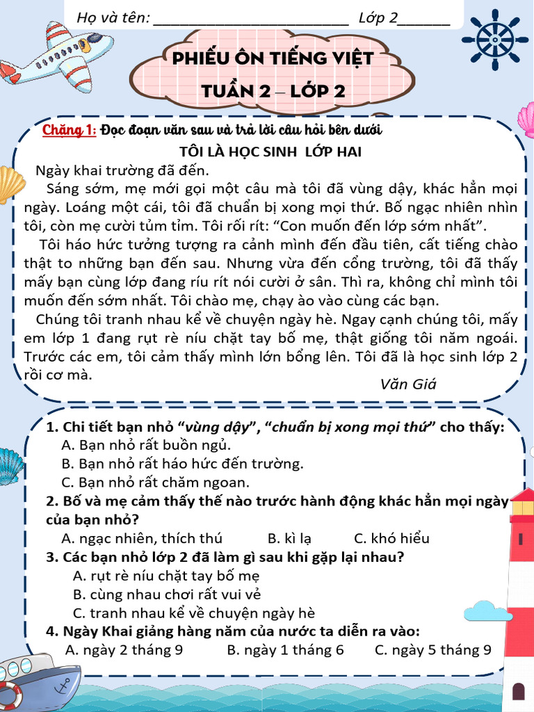 Miki - Lop 2 - Tuan 2 - Phieu On TV | PDF