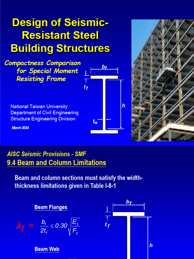 Compactness Requirement Comparison For SMRF | PDF | Beam (Structure) | Solid Mechanics