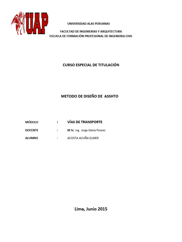 Metodo de Diseño Asshto | PDF