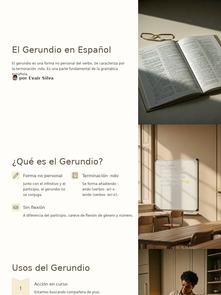 Reglas y Usos del Gerundio en Español | PDF | Verbo | Relaciones ...