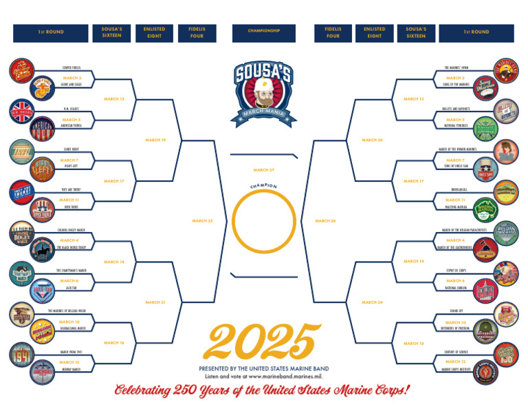 2025 Bracket Printable | PDF | United States Marine Corps | Military
